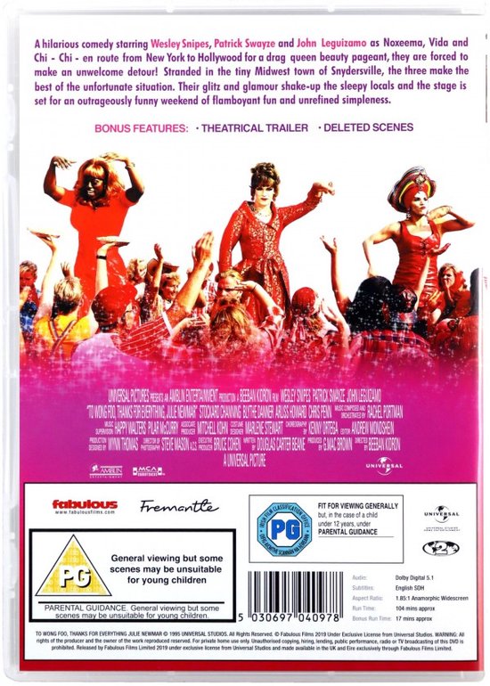 To Wong Foo: Thanks For Everything! Julie Newmar (Dvd), Joanna Scanlan ...