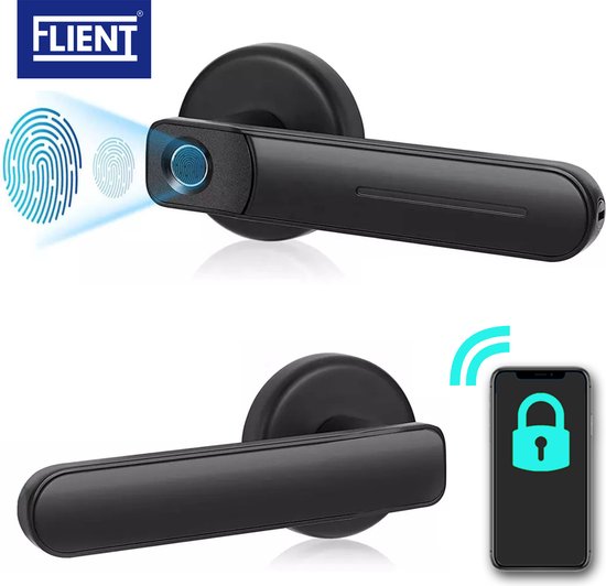 Flient® Smart Lock Casual 2.0 - Slimme Deurslot Met Vingerafdruk & APP ...