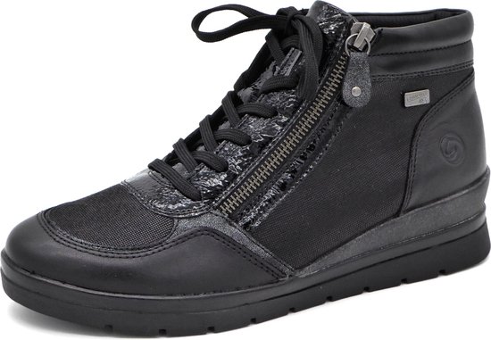 Remonte Dames Veterboot - R0770-01 Zwart - Maat 39 | bol