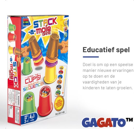 GAGATO Puzzel Spel - Stack-a-Mole Kinderspel - Spellen voor Kinderen ...
