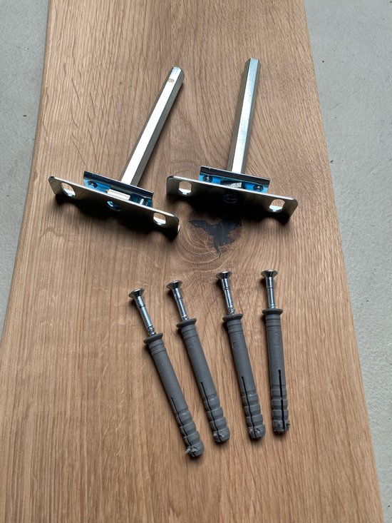 Eiken Wandplank 80 x 20 x 4 cm Boomstamrand - Zwevende plank ...