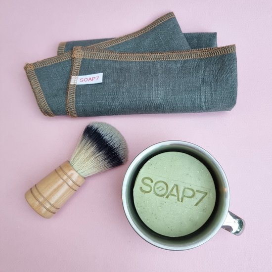 SOAP7 Scheerset voor Gevoelige Huid - Cadeauset - 95 gram scheerzeep ...
