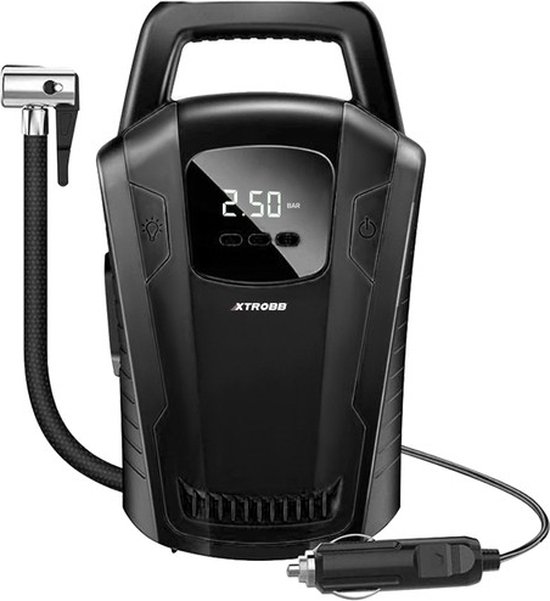 Xtrobb Autocompressor 12V - Efficiënt en Compact voor Veilige Banden | bol
