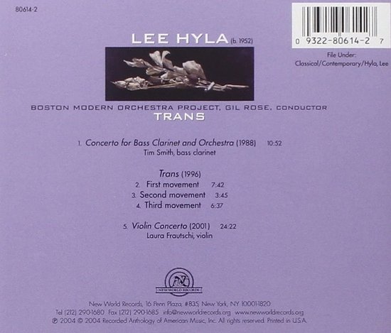 Tim Smith, Laura Frautschi, Boston Modern Orchestra, Gil Rose - Hyla ...
