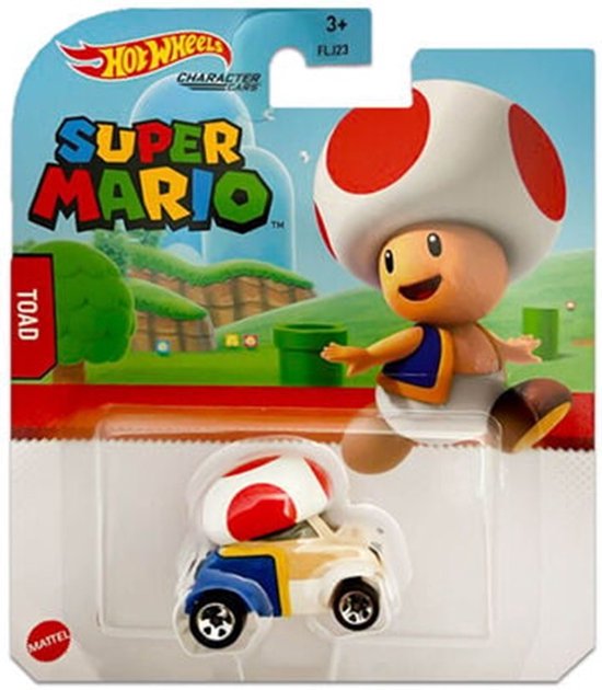 Hot Wheels Super Mario Toad 5 cm | bol