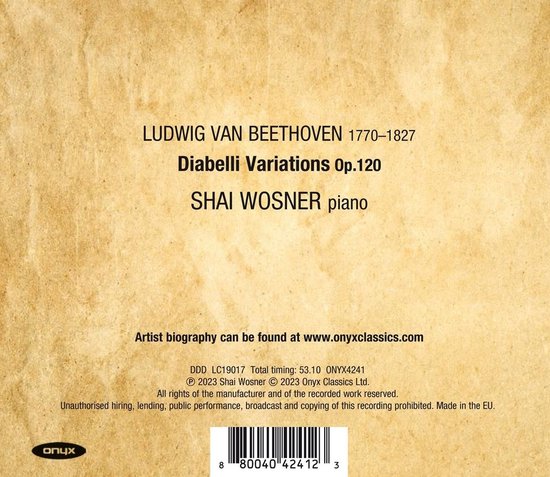 Shai Wosner - Diabelli Variations Op. 120 (CD), Shai Wosner | Muziek | bol