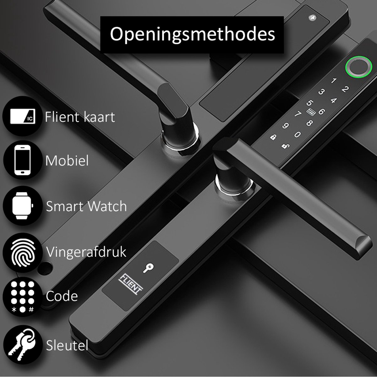 Flient® Smart Lock - Serrure de porte intelligente avec cylindre SKG ...