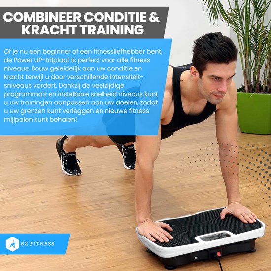 Fitness Trilplaat Power UP - Power Plate - INCL. Weerstandsbanden - 10... | bol
