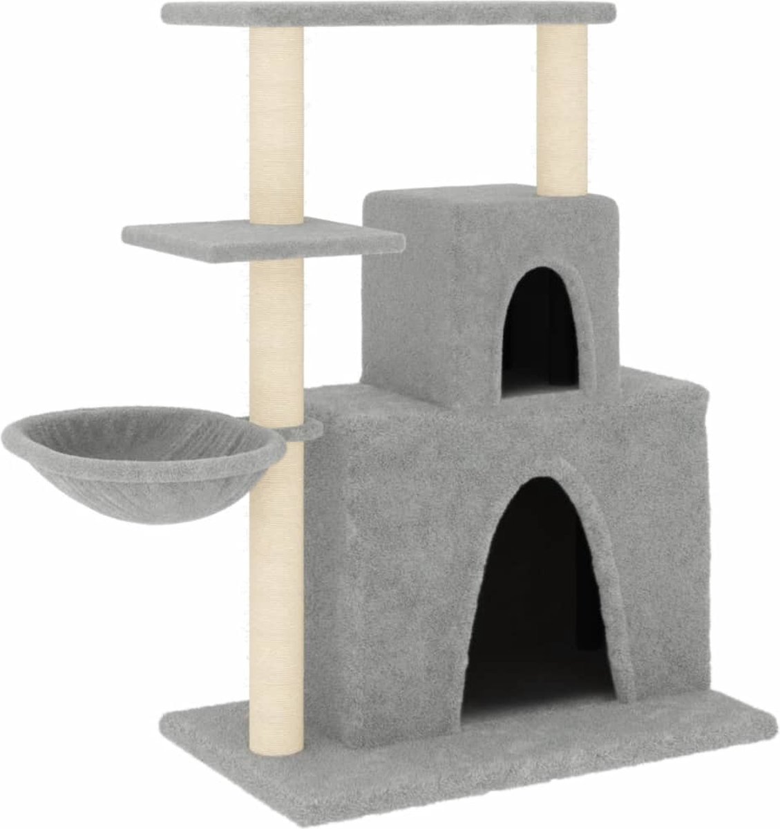 vidaXL Kattenmeubel met sisal krabpalen 83 cm lichtgrijs | bol.com