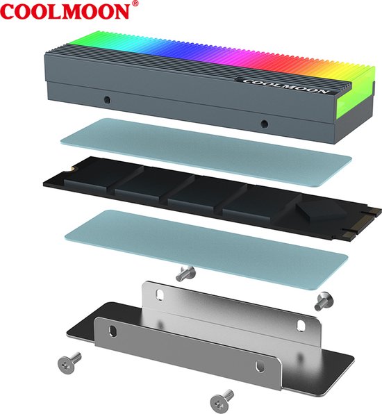 Coolmoon M2 SSD Heatsink RGB | bol
