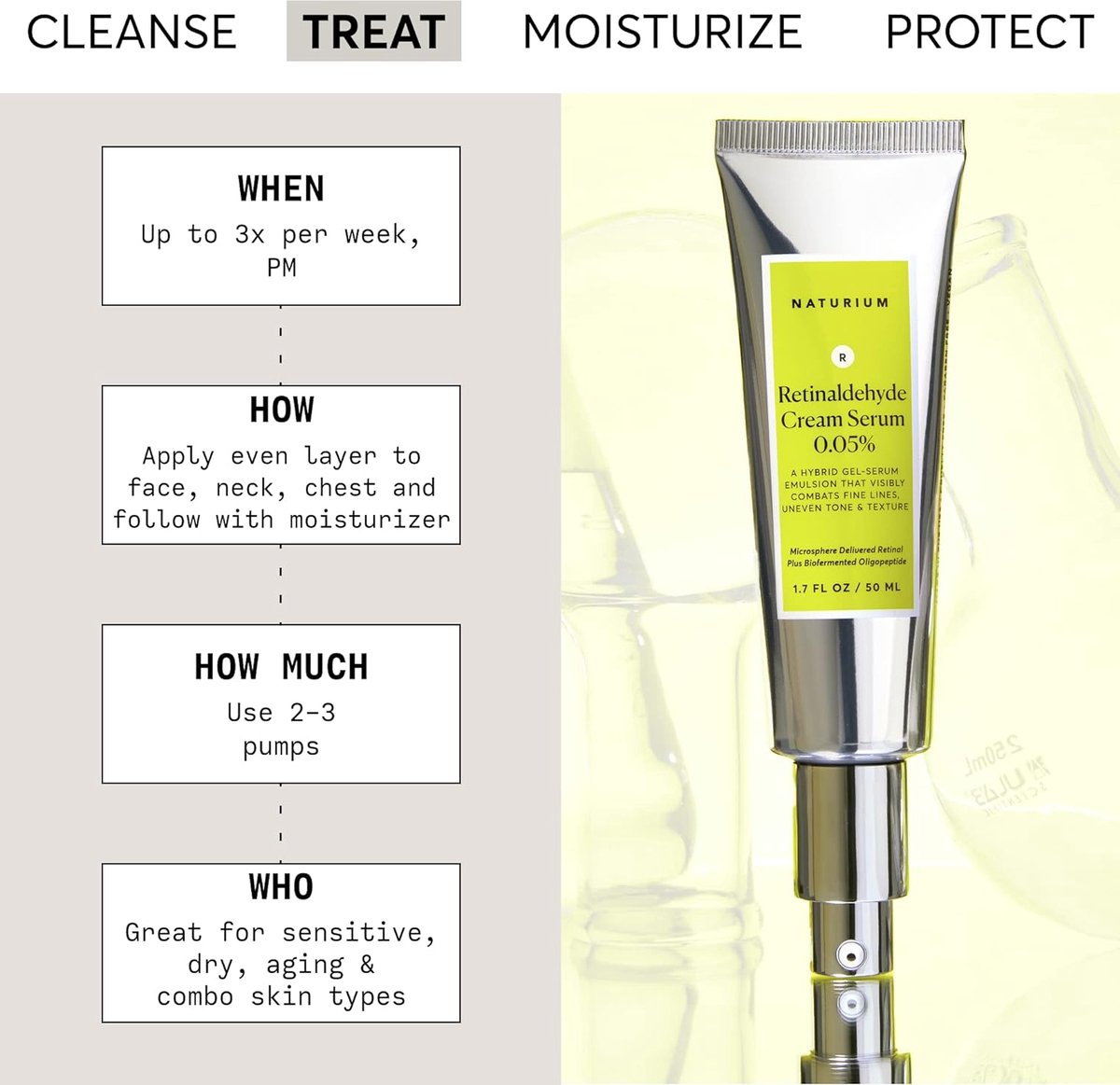 Naturium Retinaldehyde Cream Serum 0.05%, Advanced Anti-Aging & Brightening Facial... | bol.com