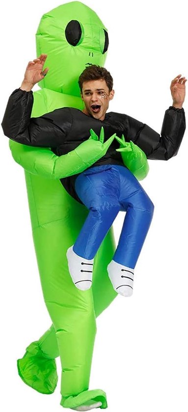 Opblaasbaar Alien Kostuum voor Volwassenen - Premium Polyester ...