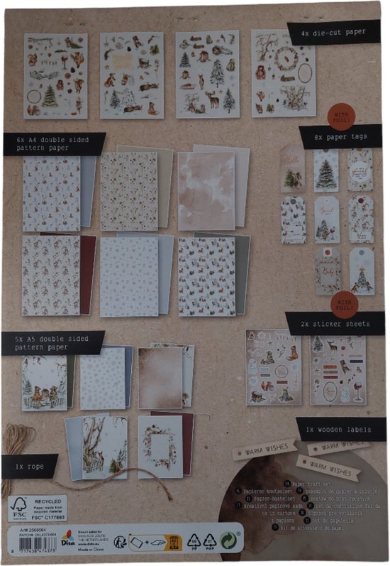 Deco Time - Paper craft set - Knutselset - Kaarten maken | bol