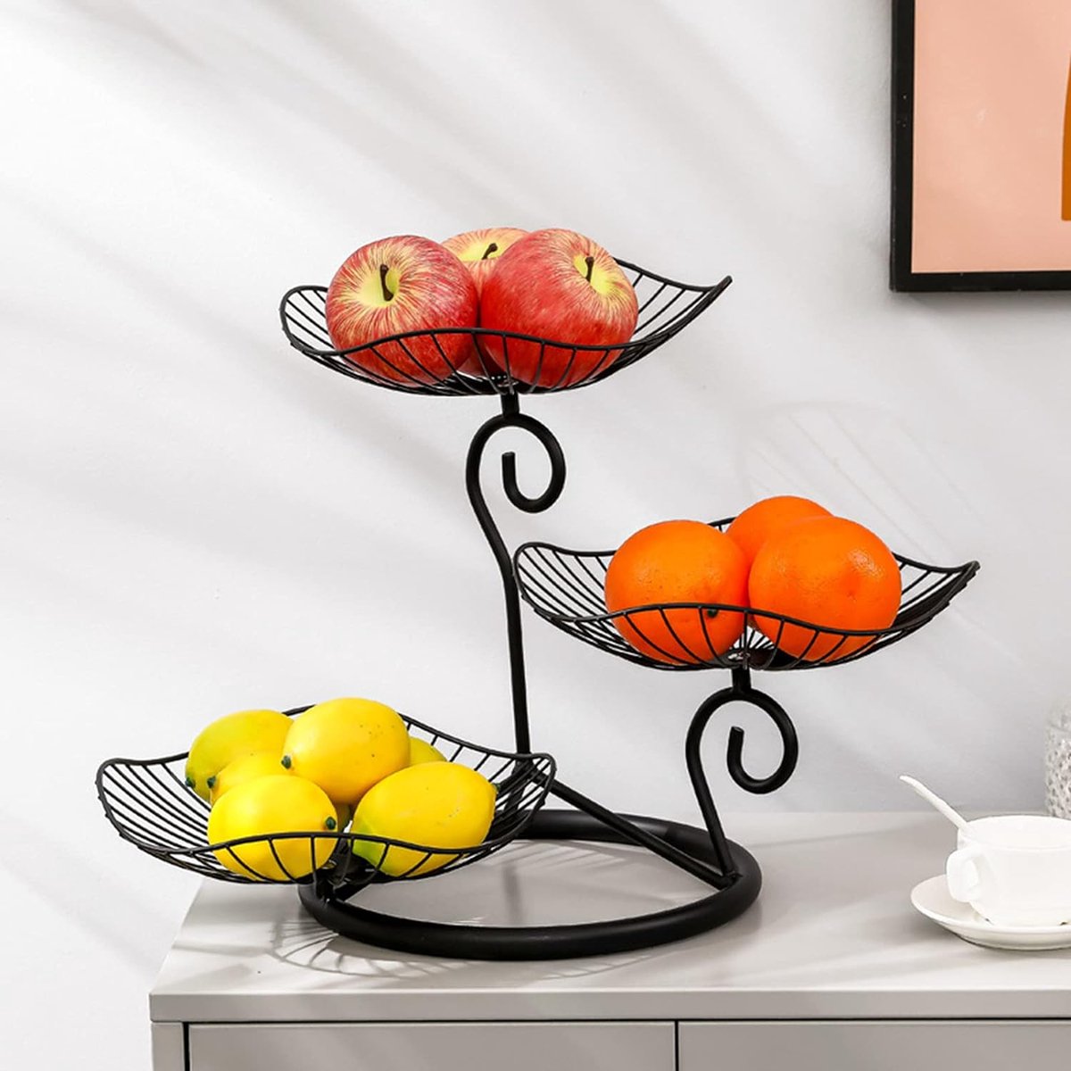 Corbeille à Fruits Bol à Fruits Décoratif à 3 Niveaux Support à Fruits ...