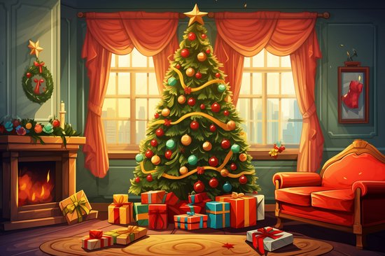 Kerst Poster - Kerstboom - Feest - Christmas - Kerst Decoratie - Kerst ...