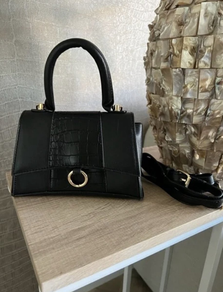 Cute croco bag black | bol.com