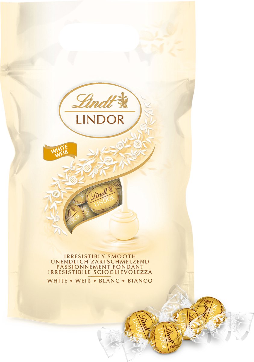 Lindt LINDOR Witte chocolade bonbons 1kg - 80 chocolade bonbons | bol
