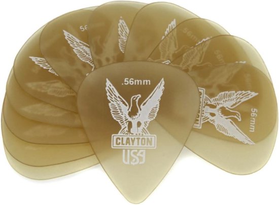 Clayton - Ultem Gold - standaard plectrum - 0.56 mm - 12-pack | bol