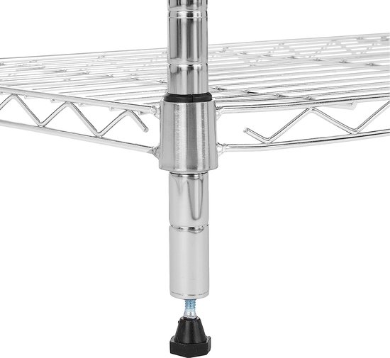 rekken met 4 schappen, tot 160 kg per plank, chroom | bol