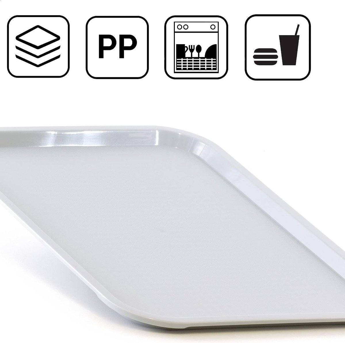 Praktische dienblad, dienblad, glazen dienblad, opruimen, gastronomie ...