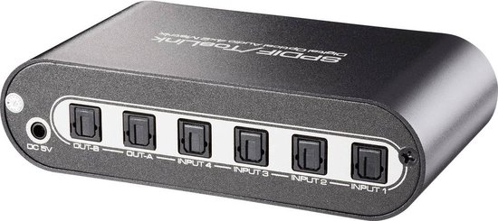 SpeaKa Professional Toslink-matrix-switch 4 x 2 poorten Met ...