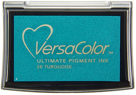 Stempelkussen Versacolor turquoise - Tsukineko | bol