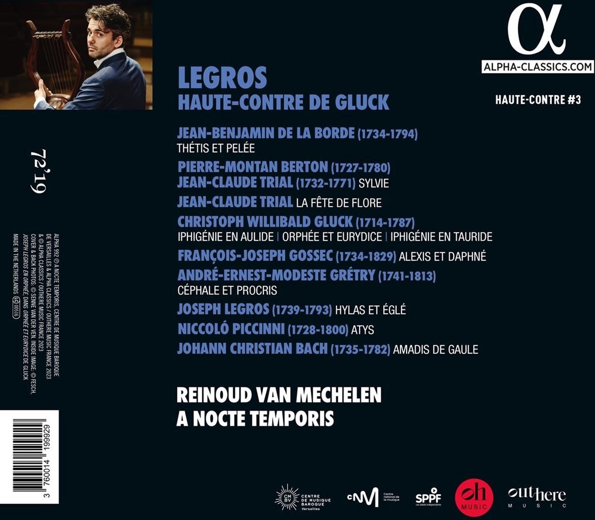 Reinoud Van Mechelen, A Nocte Temporis - Legros, Haute-Contre De Gluck (CD), Reinoud... | bol.com