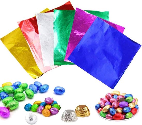 Candy Chocolate Wrappers, 600 Sheets Color Square Wrapping Paper, DIY ...
