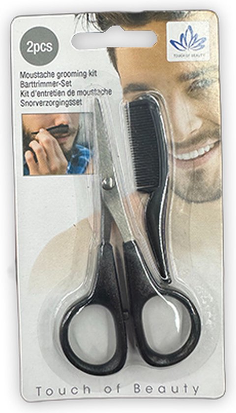 Touch Of Beauty - Moustache Grooming Kit - 2 delig | bol.com