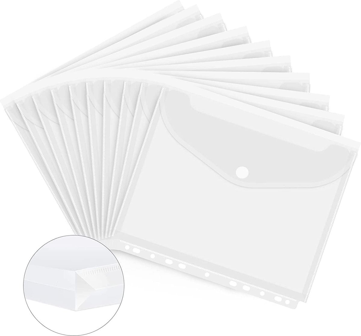 Lot de 15 pochettes pour documents A4, compartiments Velcro, A4 ...