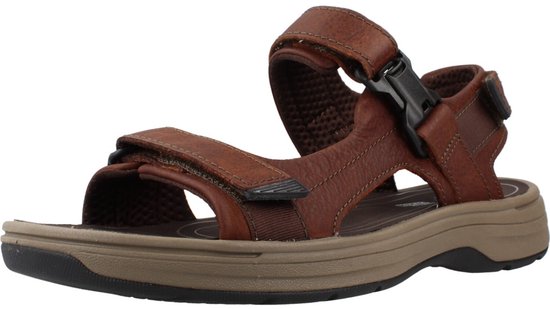 Clarks Bruine Saltway Edge Leren Sandalen | bol