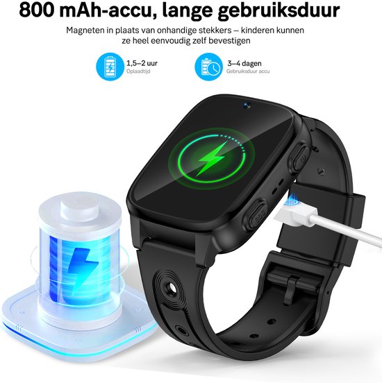 Ralio GPS horloge kind - 4G - Smartwatch Kinderen Met Simkaart - Video ...