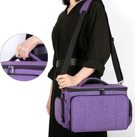 MIRA® Naaidoos Opbergbox - Naaidoos - Naaikoffer - Paars - 30cm x 21cm ...