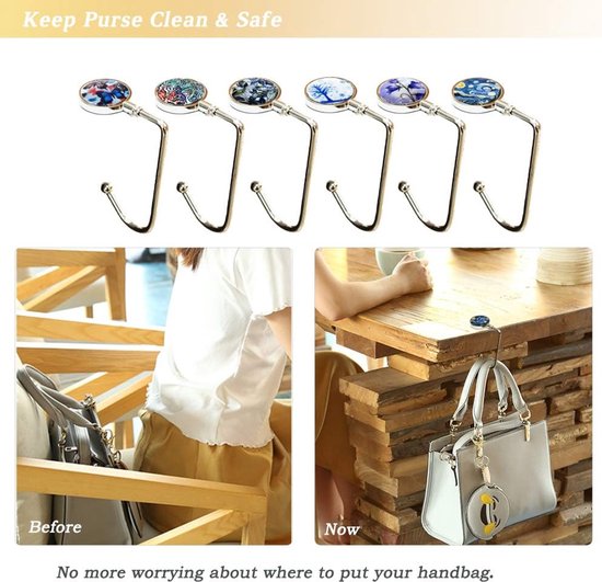 Portemonnee Hanger - Handtas Haak - Tafel Ophangen - Niet-Glijdend ...