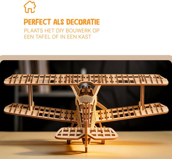 Inspirebox Modelbouwpakket Vliegtuig - 3D Puzzel Hout - DIY Bouwpakket ...