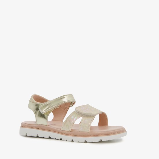 Blue Box meisjes sandalen met luipaardprint goud - Maat 34 | bol