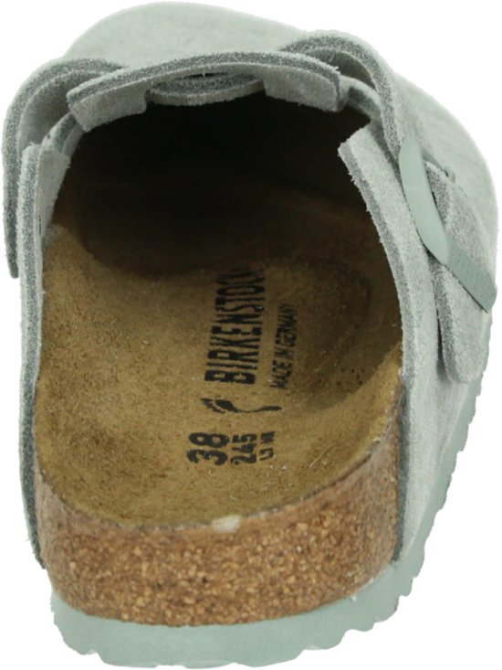 Birkenstock BOSTON SUEDE PURE SAGE - Dames slippersPopulaire ...