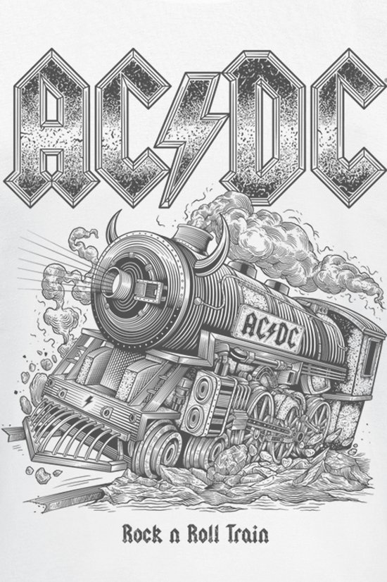 AC/DC RNR Train T-shirt wit 3XL Katoen Heren - Band merch, Bands | bol