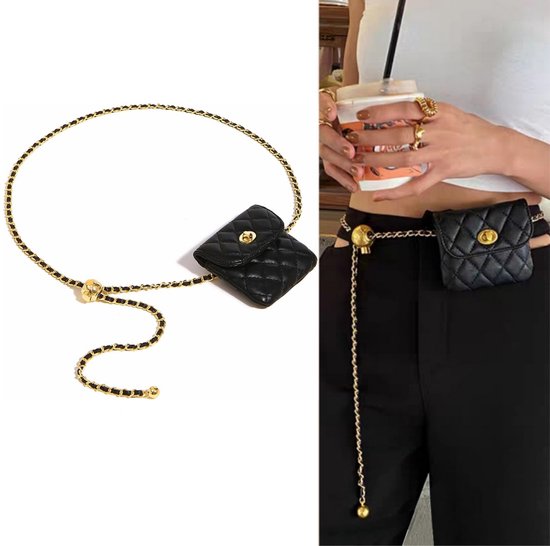 1 stuk - Mini heuptasje voor dames - Heuptas met ketting - Afneembare ...