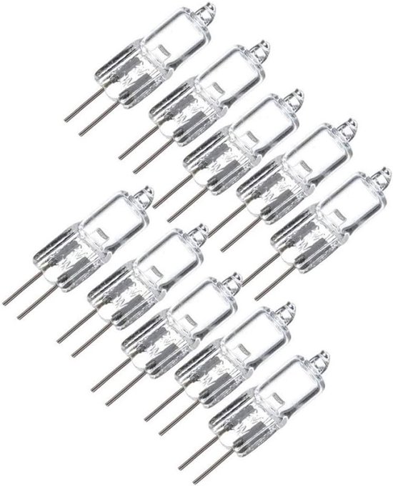 20W 12V Halogeen Capsule Gloeilampen met Bi-pin G4 Basis - Helder Wit, 10 Stuks | bol