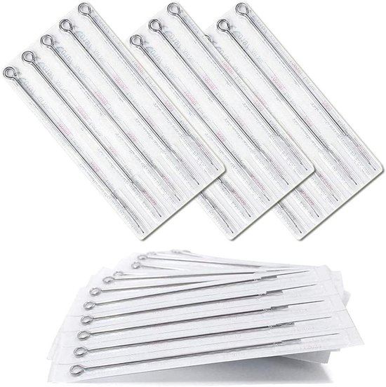 50 stuks steriele tattoonaalden in 5 verschillende types - 1RL, 3RL, 5RL, 7RL, 9RL | bol