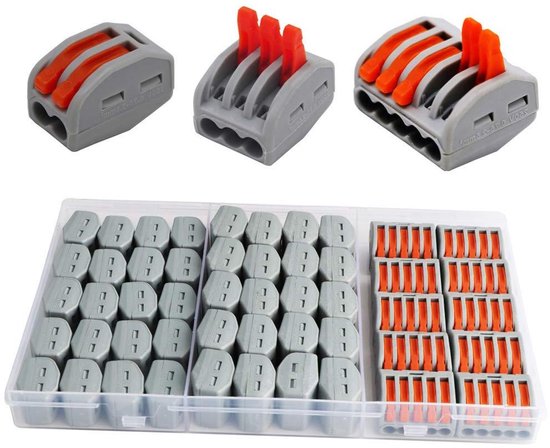Assortiment geleiders Compacte draadconnectoren 2 gaten (20 stuks) 3 ...