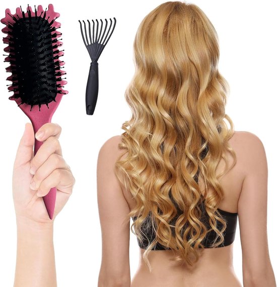 Krulborstel voor Krullend Haar - Haarborstel voor Ontwarren en Styling ...