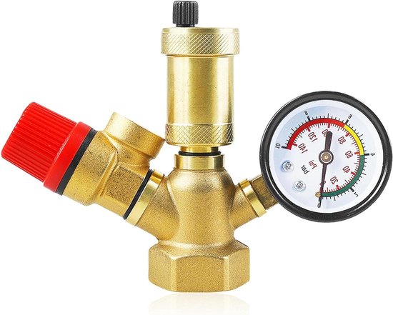 Veiligheidsgroep voor warmwaterboiler - Drukregelaar, overdrukventiel ...