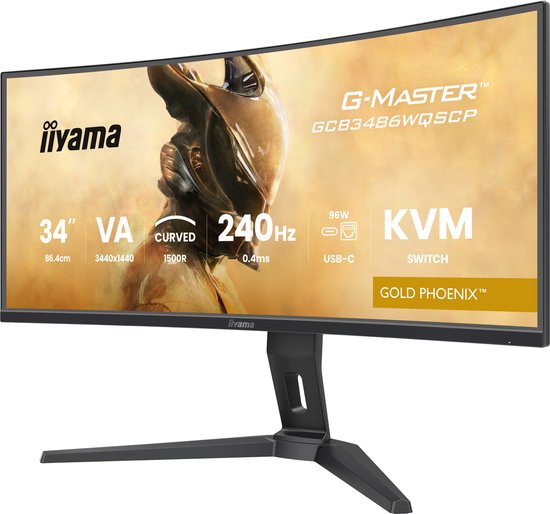 iiyama G-Master GCB3486WQSCP-B1 Gold Phoenix - 34 inch - WQHD - VA ...