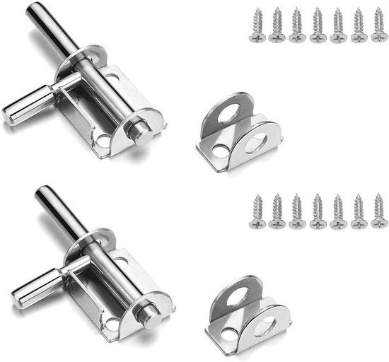 Deurgrendel 2 stuks roestvrij staal klein grendel 65 mm boutgrendel met ...