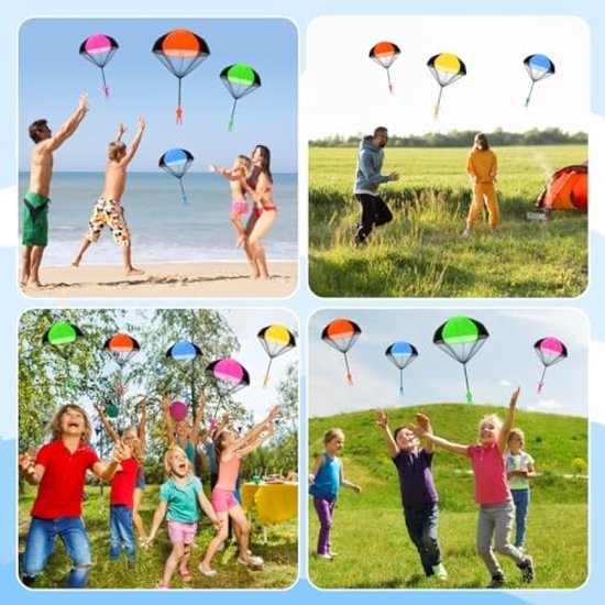 Parachute Speelgoed 10 Stuks - Knoopvrij Gooi- en Vliegspeelgoed voor Kinderen -... | bol