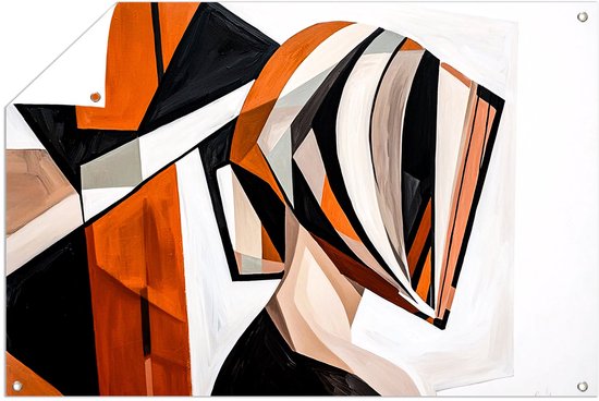 Geometrisch abstract hoofd in kleuren - Geometrie posters - Poster van ...