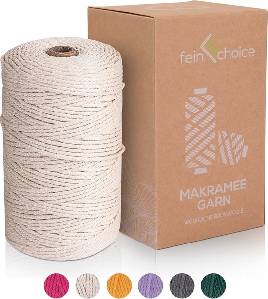 Macrame Koord 3mm x 200m voor DIY en Boho Decoratie | bol