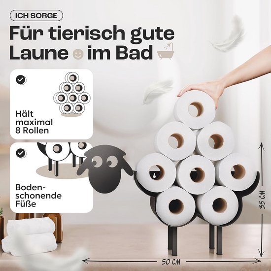 Grappige Toiletpapierhouder Schaap voor Badkamer - Ruimtebesparende Wc ...